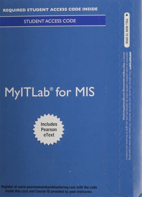 Mylab It With Pearson Etext Access Card For Essentials Of Mis Laudon Kenneth C Laudon