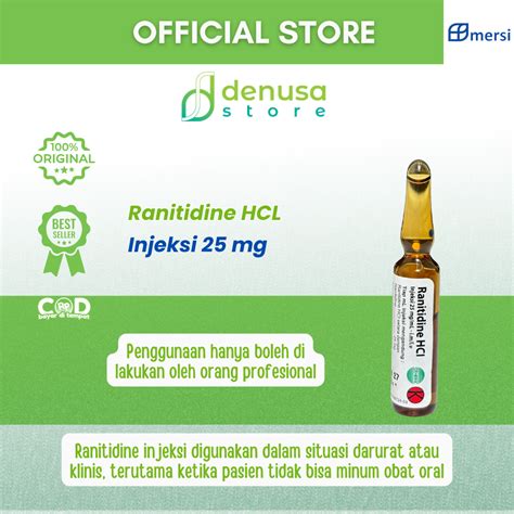 Ranitidine Hcl Injeksi 25 Mgml 1 Ampule 2 Ml Denusa Store