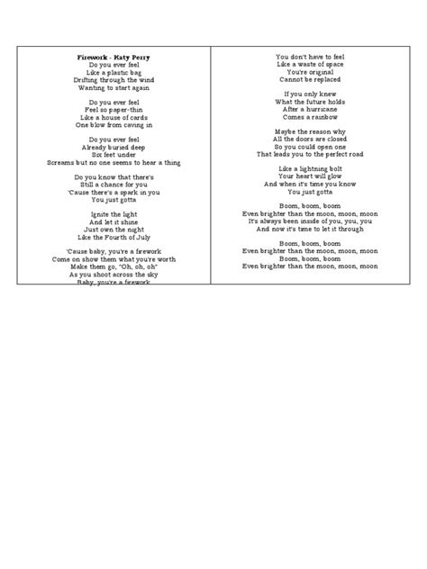 Firework Katy Perry Pdf