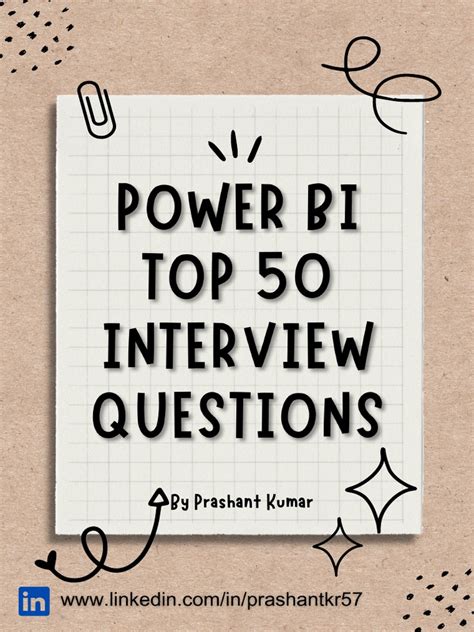 Power Bi Top 50 Interview Questions Pdf Information Science Data Management