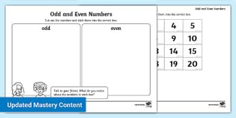 Odd And Even Numbers KS Maths Resources Twinkl