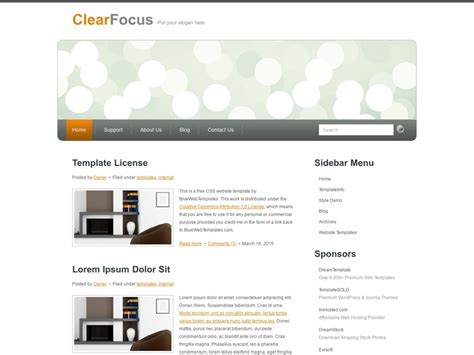 Plantillas Htmlcss Para Descargar Gratis Clearfocus Plantillas Html Gratuitas