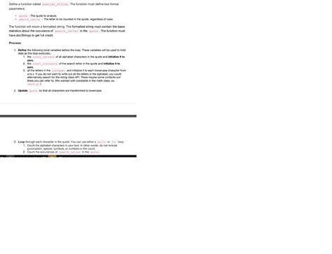 Solved Define A Function Called Analyze Stringthe Function