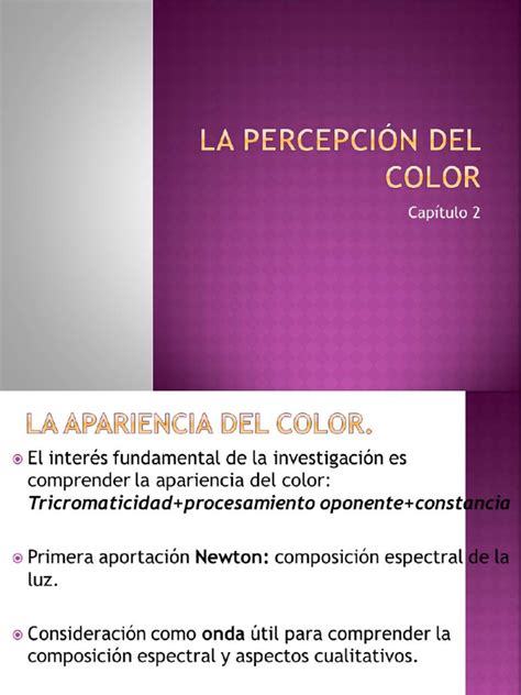 Capítulo 2 Percepción Del Color Pdf