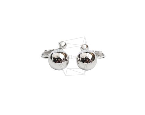 Erg 2194 R【2個入り】ボールイヤリングネジバネ Ball Non Pierced Screw Bac 金具・チェーン