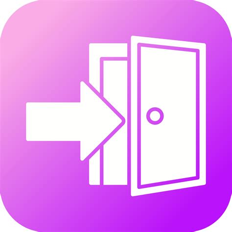 Exit Door Vector Icon 17148198 Vector Art At Vecteezy