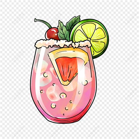 과일 일러스트 칵테일 그린 저녁 고기 Png 일러스트 무료 다운로드 Lovepik