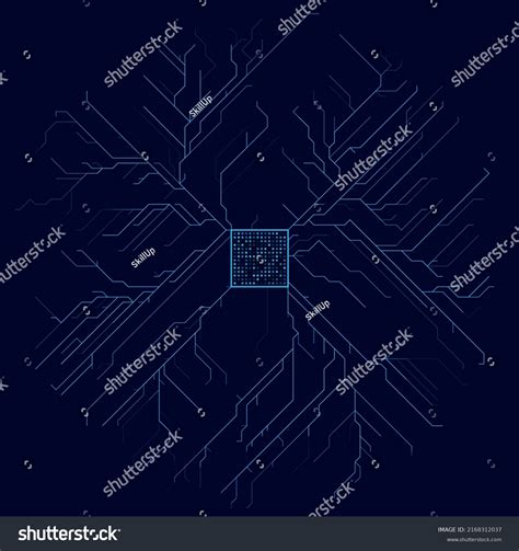Circuit Board Background Cpu Microchip Abstract Stock Vector Royalty