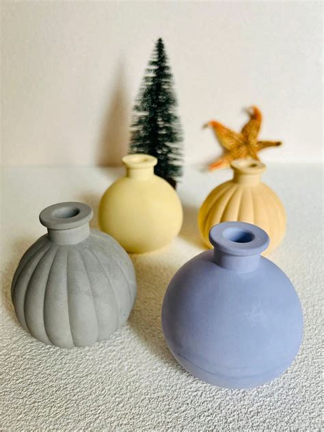 Water Ripple Vase Cement Mold Aromatherapy Diffuser Stick Container