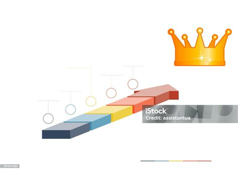 Template Infographics From 5 Parts Colored Arrows Stock Illustration Download Image Now