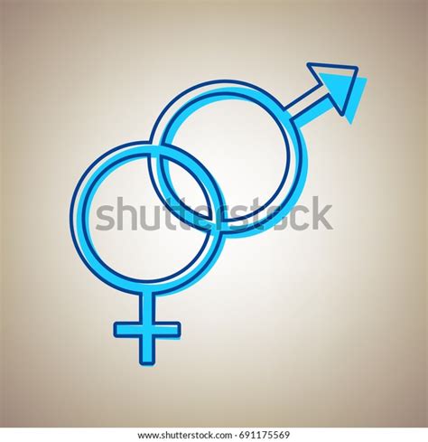 Sex Symbol Sign Vector Sky Blue Stock Vector Royalty Free Shutterstock