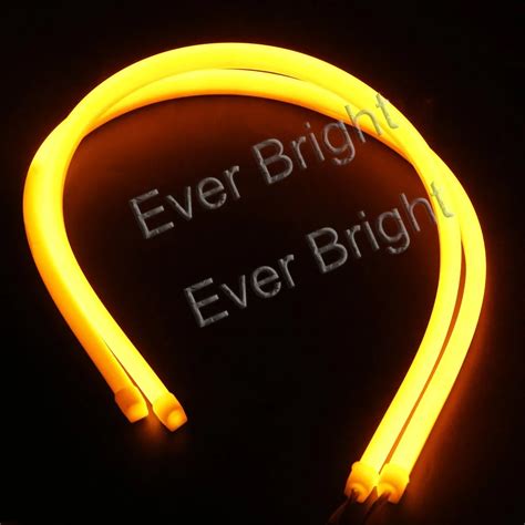 Sequential Flexible Tube Turn Signal Day Light Guide Drl Dual Color White Amber Led Strip