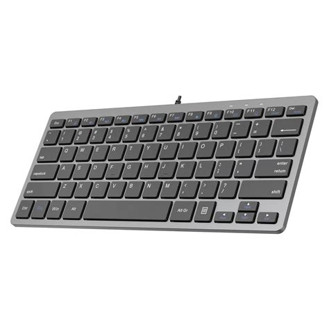 Жична клавиатура Platinet USB Keyboard K120 US за PC, Черен-сребрист ...