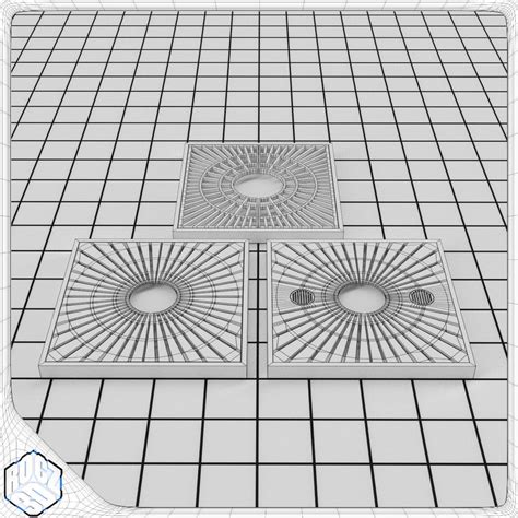 Tree Planter Grate Set 3d Model Cgtrader