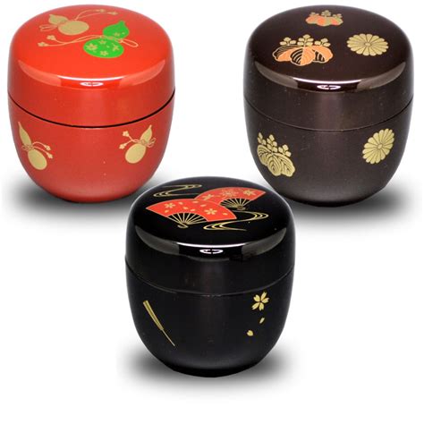 【楽天市場】茶道具 棗（なつめ） 中棗 朱・黒・溜 樹脂製 絵付 3色からお選び頂けます。 ※柄は当店おまかせになります。 商品は1個の価格