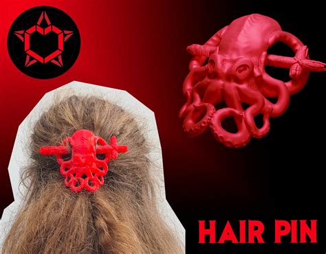 Octopus Hair Pin By Yburan Download Free Stl Model