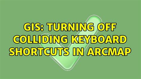 Gis Turning Off Colliding Keyboard Shortcuts In Arcmap Youtube