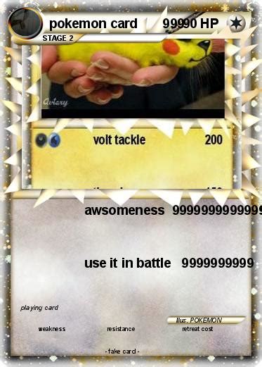 Pokémon Pokemon Card 999 999 Awsomeness 9999999999999999 My Pokemon