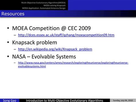 Multi Objective Evolutionary Algorithms Pptx
