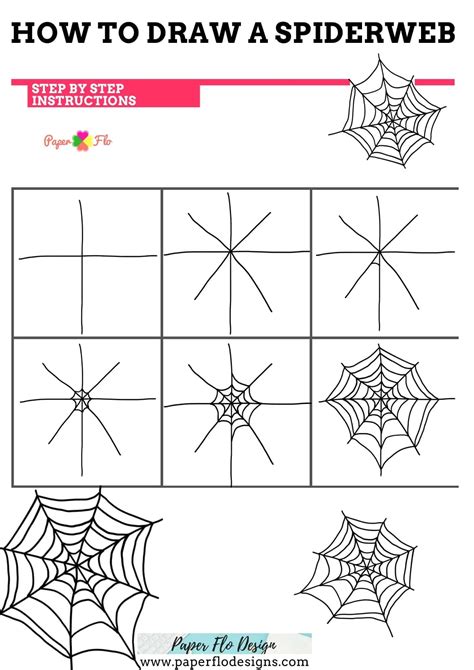 How To Draw A Spider Web Easy Steps And Video Instructions