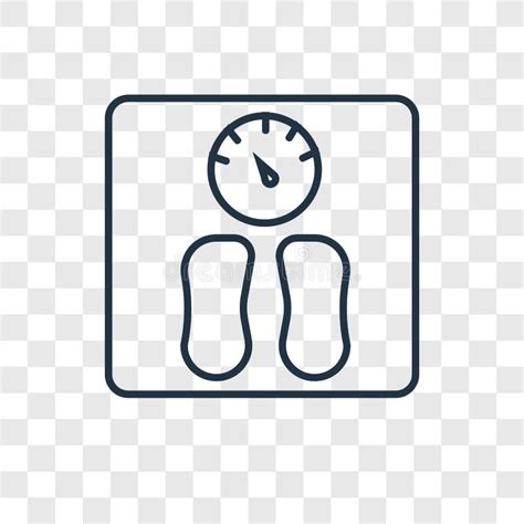 Weight Concept Vector Linear Icon Isolated On Transparent Background