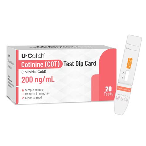 20 Pack Nicotine Testing Kit At Home Nicotinecotinine