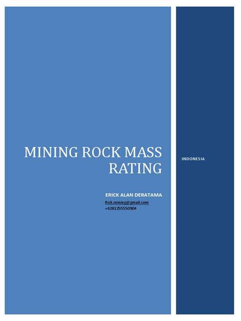 Mining Rock Mass Rating Pdf
