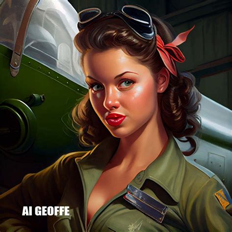 Set Of 5 World War Ii Pin Up Girls Midjourney Instant Etsy