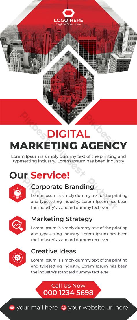 Creative Modern Business Roll Up Banner Design Standee X Template Ai Free Download Pikbest