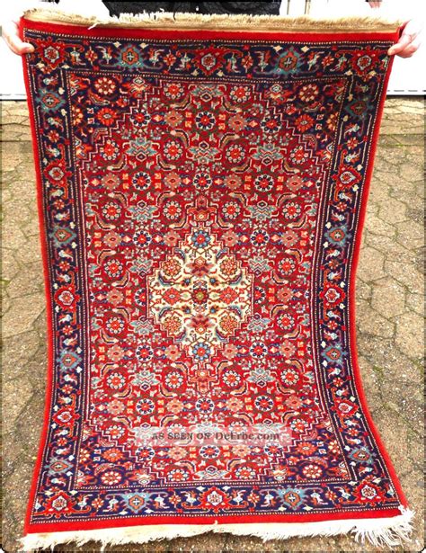 HandgeknÜpfter Orientteppich Persien Teppich LÄufer BrÜcke 126 X 75 Cm
