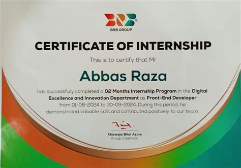 abbas raza on linkedin internship frontenddeveloper webdevelopment brbgroup learning… 18