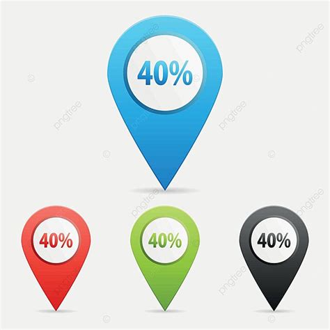 Vector 40 Percent Pointers Shape Silver Shadow Vector Shape Silver