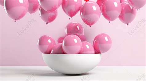 3d 렌더링 활기 넘치는 핑크색 풍선이 원형 흰색 배너로 솟아오릅니다 원형 풍선 배경 배너 배경 원형 배경 이미지 Hd 원형 풍선 배너 원형 배경 사진 무료