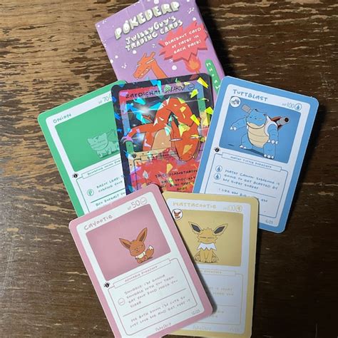 Pokederp Pack Set 1 Derpy Funny Parody Pokémon Card Pack Etsy