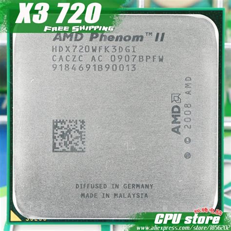AMD Phenom II X CPU Processor Triple Core Ghz M W GHz Socket Am Am Free