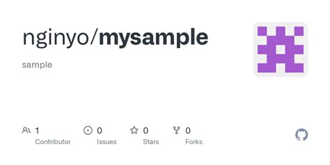 Github Nginyo Mysample Sample