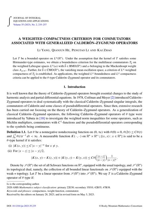 Pdf A Weighted Compactness Criterion For Commutators Associated With
