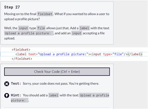 I Have Stacked Step 26 Of Learning Html Forms By Building A
