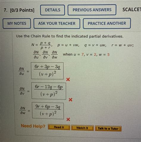 Solved 7 0 3 Points DETAILS PREVIOUS ANSWERS SCALCET MY Chegg Com
