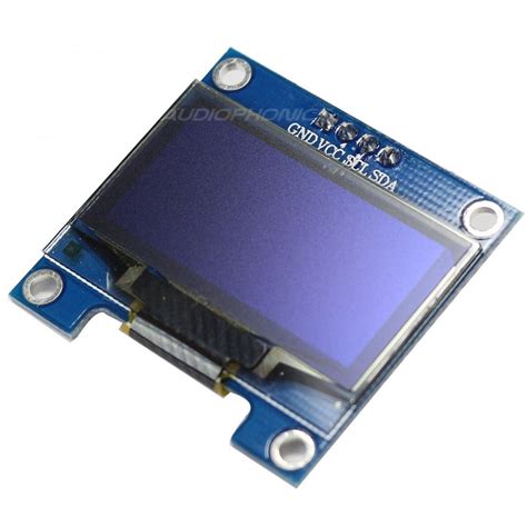 White Oled 13 Screen 128x64 Sh1106 Interface I2c Audiophonics