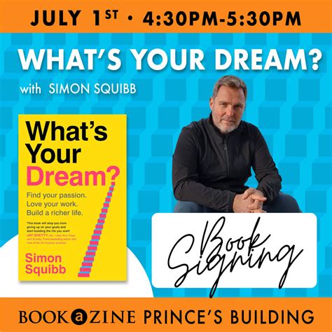 Book Signing And Qanda Whats Your Dream With Simon Squibb Bookazine Hk