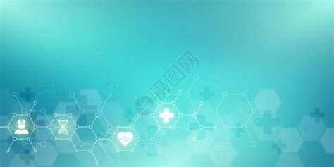 带有平面图标和符号的抽象医学背景具有医疗保健技术创新医学健康科学研究的概念和理插画图片下载 正版图片402382235 摄图网