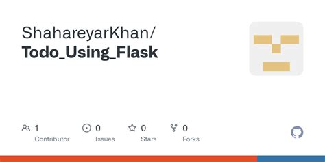 Github Shahareyarkhantodousingflask