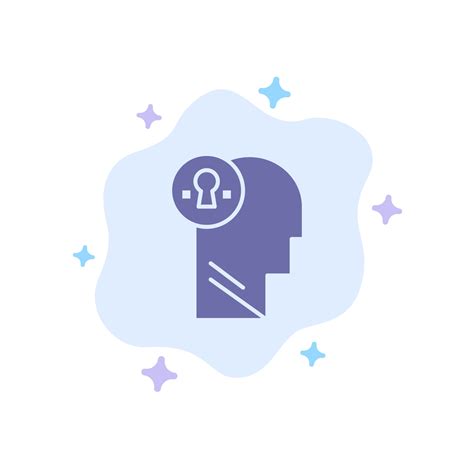 Business Head Idea Mind Think Blue Icon On Abstract Cloud Background