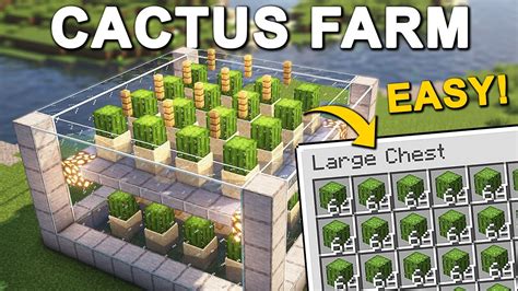 The Easiest Cactus Farm In Minecraft 1 21 Tutorial Youtube