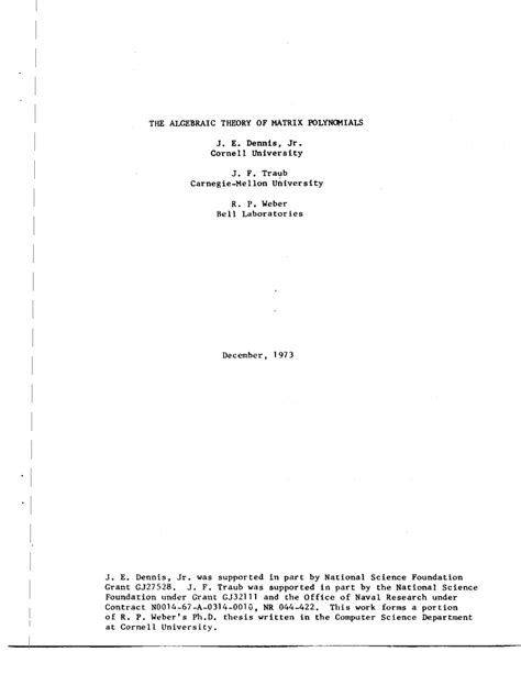 Pdf The Algebraic Theory Of Matrix Polynomials Pdf The Algebraic Theory Of Matrix Polynomials