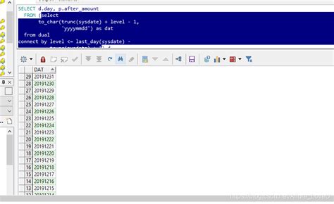 【oracle】 当前时间列表oracle 生成日期列表 Csdn博客
