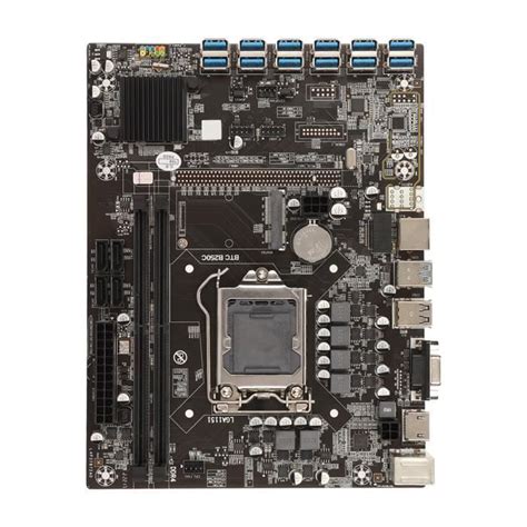 Tbest carte mère DDR4 Carte mère minière 12 Ports USB3 0 à PCIE Interface LGA1151 double canal 2