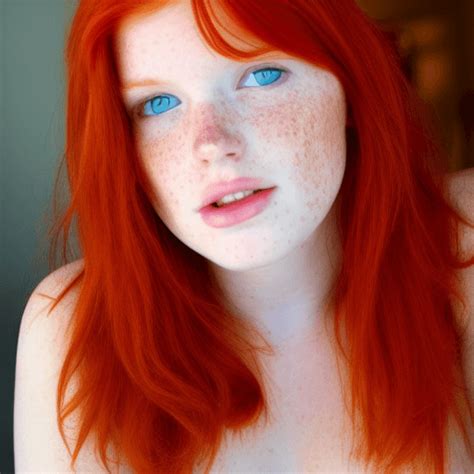 Beautiful Redhead With Freckles Graphic Creative Fabrica
