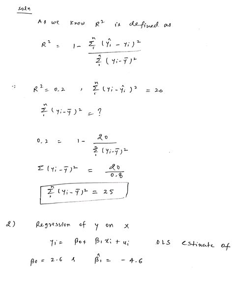 Solved Question 7 1 Point In A Simple Linear Regression Model